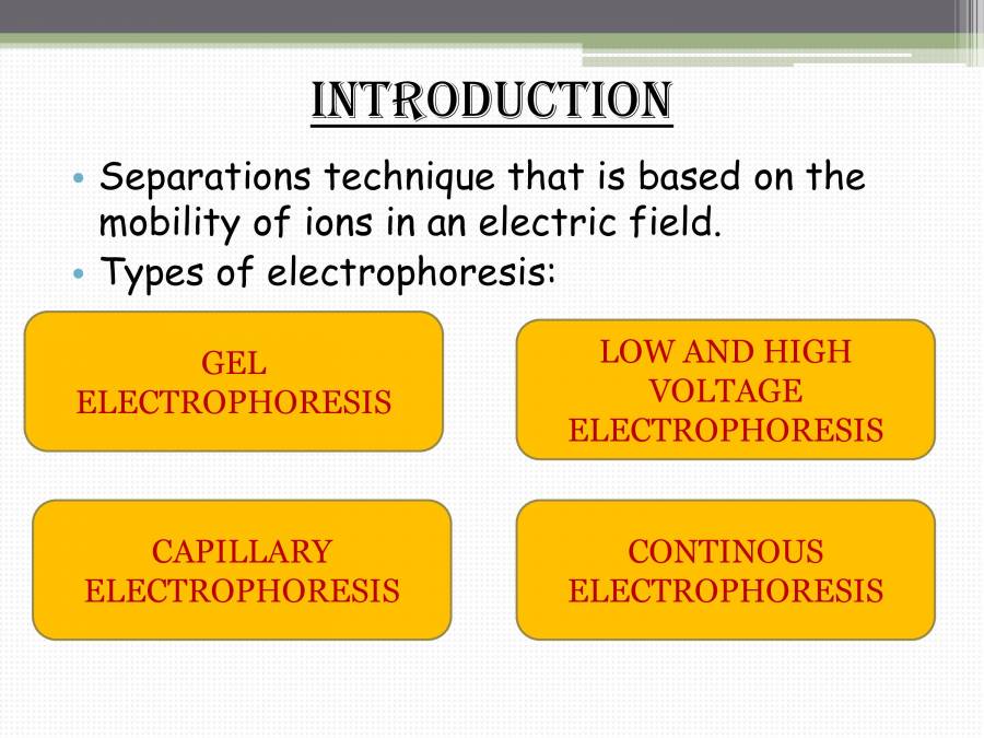 Low And High Voltage Electrophoresis - PowerPoint Slides - LearnPick India