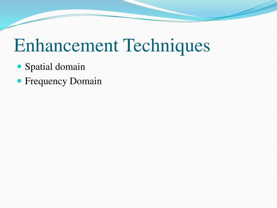 Image Enhancement Techniques - PowerPoint Slides - LearnPick India