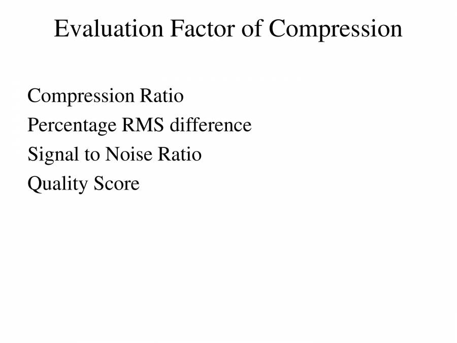 Optimal ECG Data Compression For An E-Health Transmission System - PowerPoint Slides - LearnPick ...
