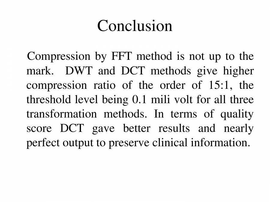 Optimal ECG Data Compression For An E-Health Transmission System - PowerPoint Slides - LearnPick ...