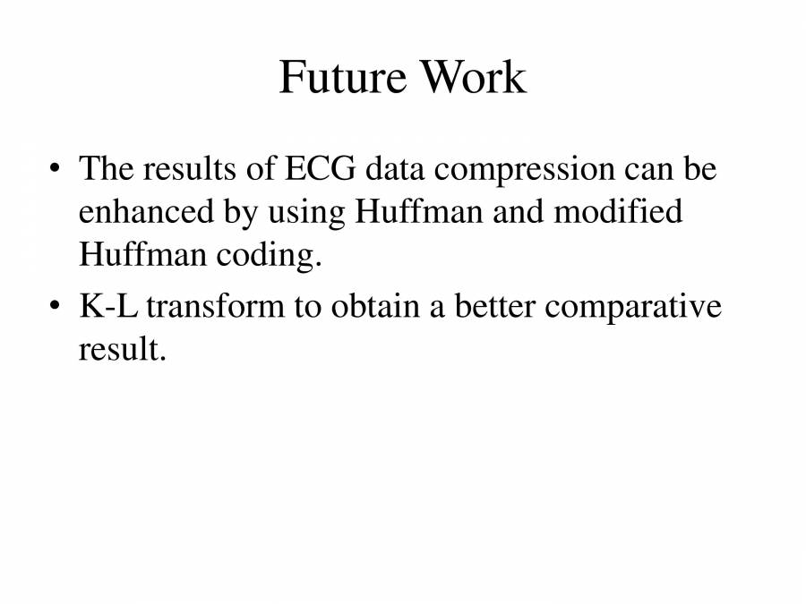 Optimal ECG Data Compression For An E-Health Transmission System - PowerPoint Slides - LearnPick ...