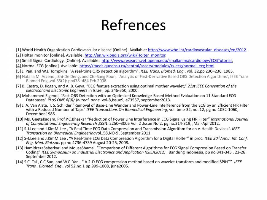 Optimal ECG Data Compression For An E-Health Transmission System - PowerPoint Slides - LearnPick ...