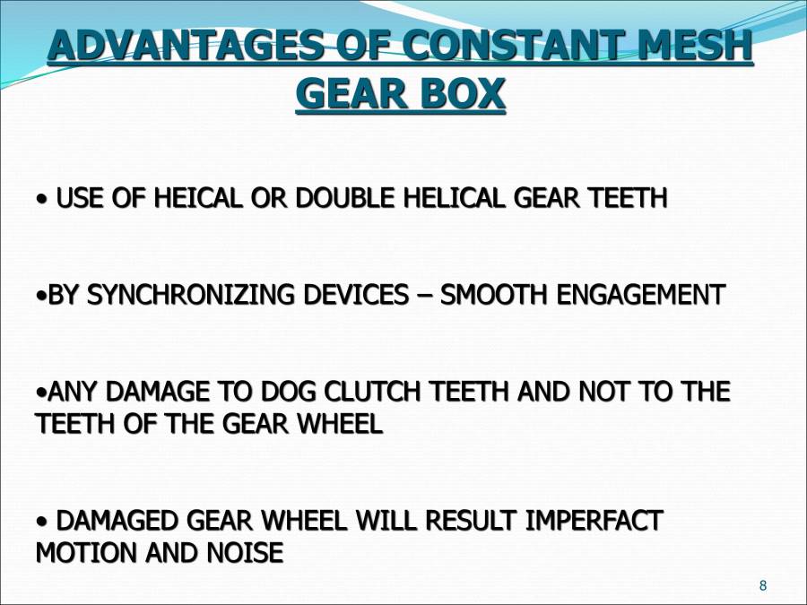 Gear Box In Transmission System - PowerPoint Slides - LearnPick India