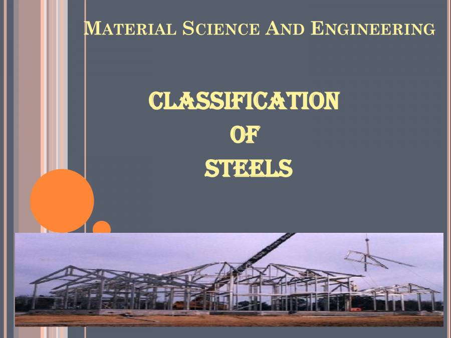 Classification Of Steel - PowerPoint Slides - LearnPick India