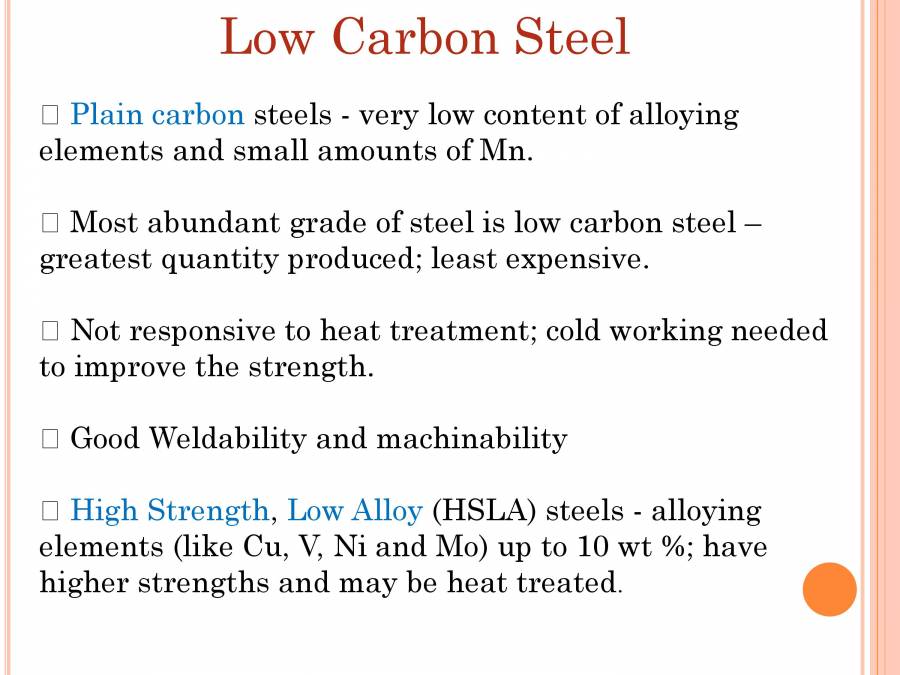 Classification Of Steel - PowerPoint Slides - LearnPick India