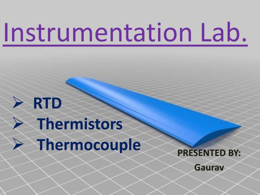 RTD, Thermocouple, Thermistors - PowerPoint Slides - LearnPick India