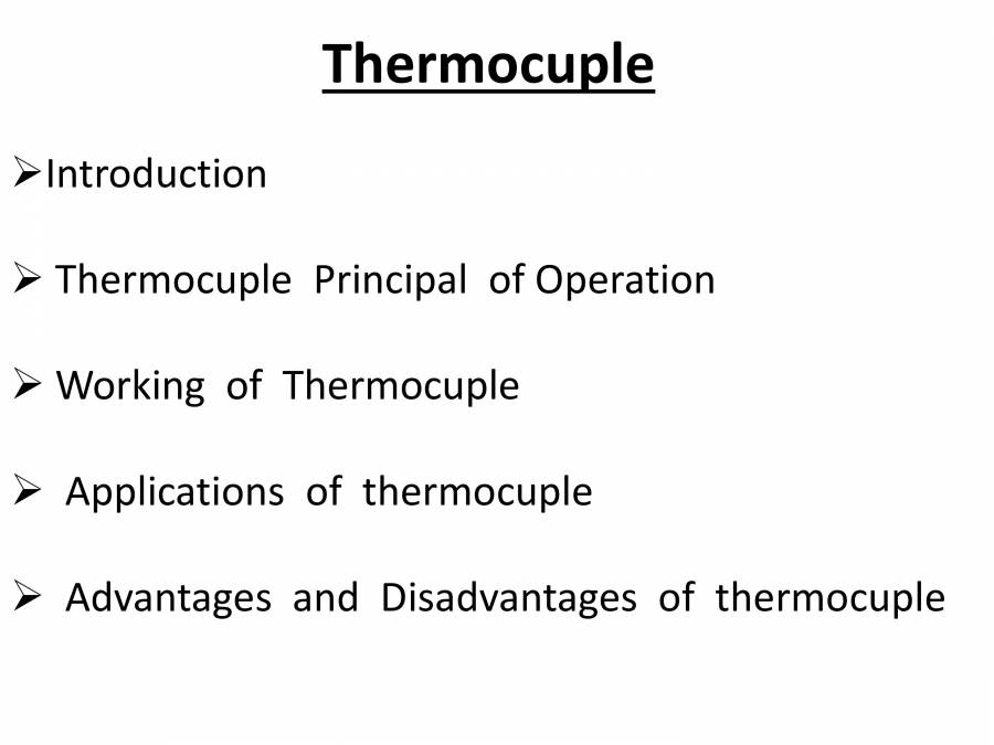 RTD, Thermocouple, Thermistors - PowerPoint Slides - LearnPick India