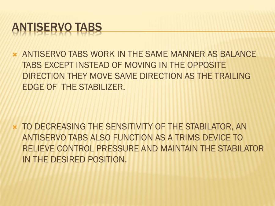 Aircraft Secondary Control Surfaces - PowerPoint Slides - LearnPick India