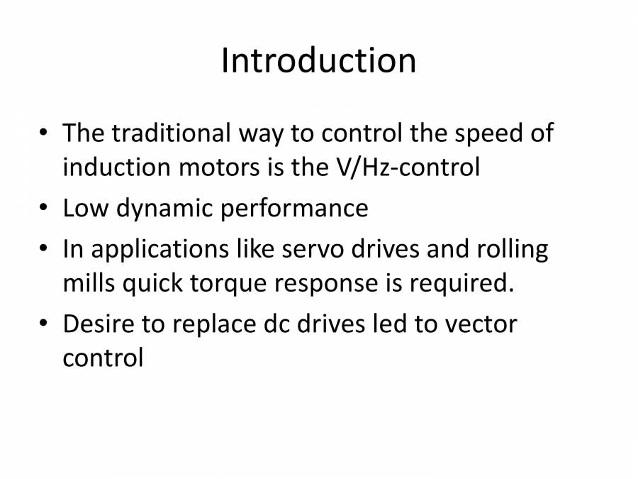 Vector Control Of 3-phase Induction Motor - PowerPoint Slides ...