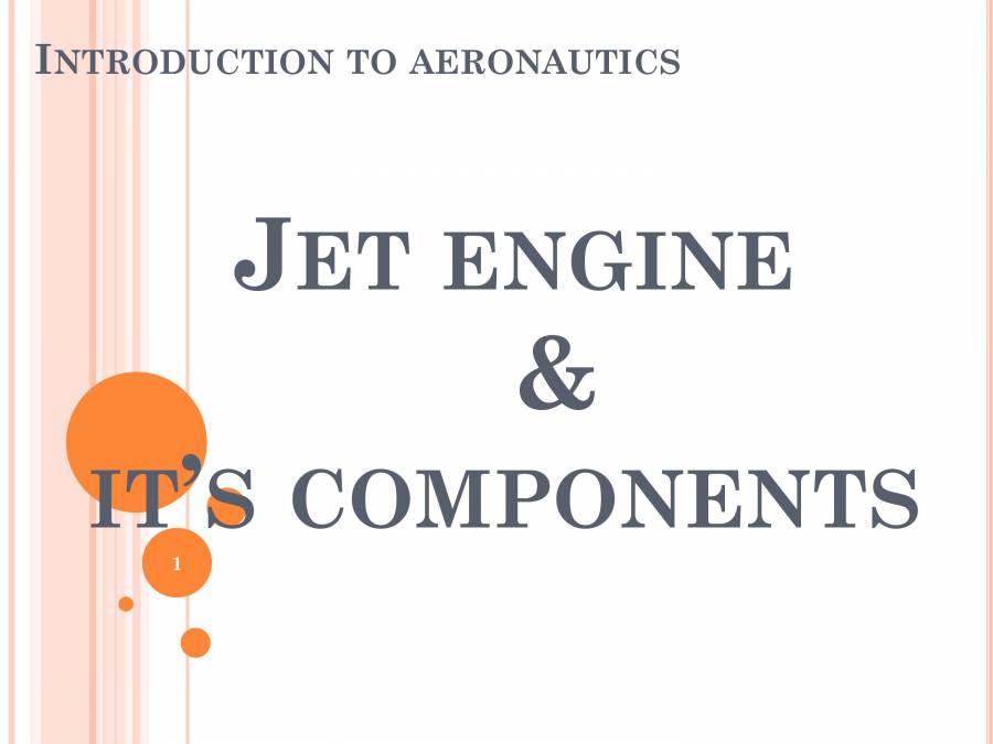 Introduction To Aeronautics Jet Engine - PowerPoint Slides - LearnPick India