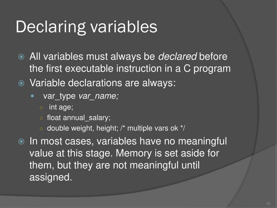 In To C Programming Powerpoint Slides Learnpick India