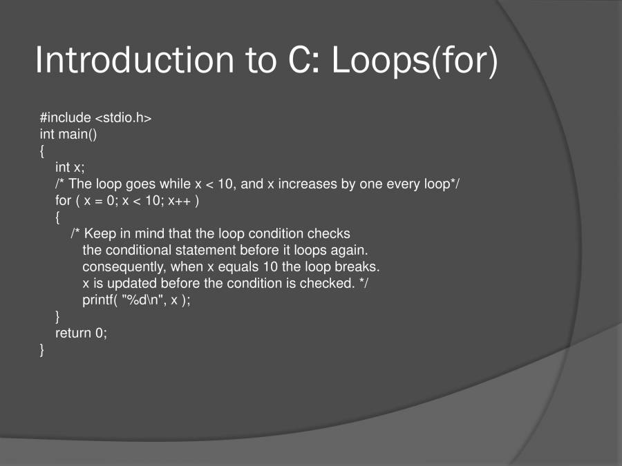 In To C Programming - PowerPoint Slides - LearnPick India