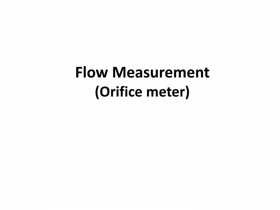 Flow Measurement - PowerPoint Slides - LearnPick India