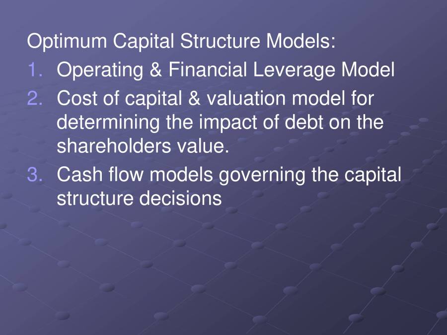 Capital Structure - PowerPoint Slides - LearnPick India