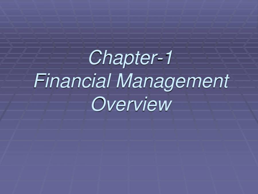 Introduction To Financial Management - PowerPoint Slides - LearnPick India