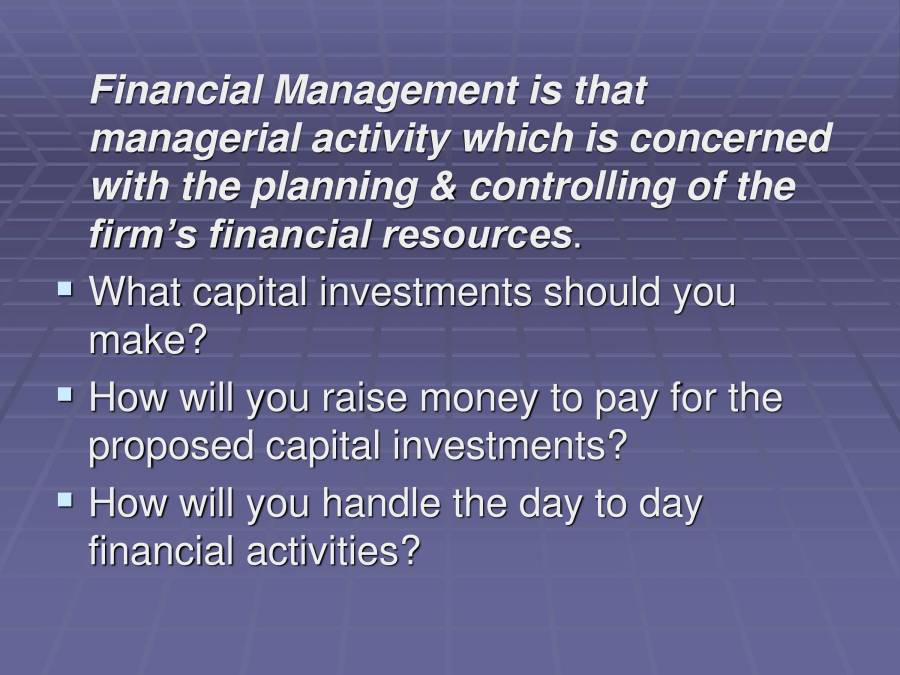 Introduction To Financial Management - PowerPoint Slides - LearnPick India