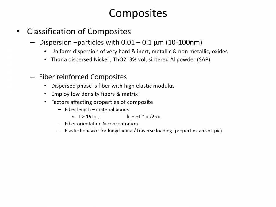 COMPOSITES - Material Science For Engineering - PowerPoint Slides ...