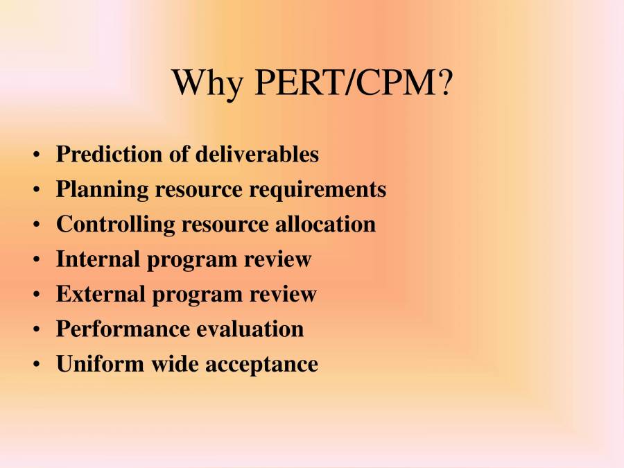 Pert - CPM - PowerPoint Slides - LearnPick India