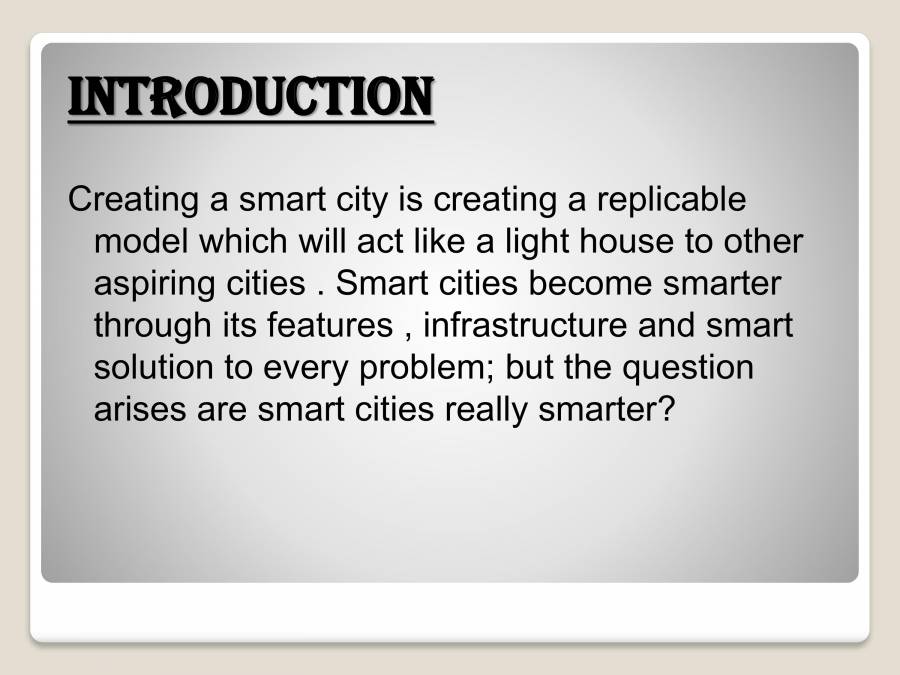 Are Smart Cities Really Smart? - PowerPoint Slides - LearnPick India
