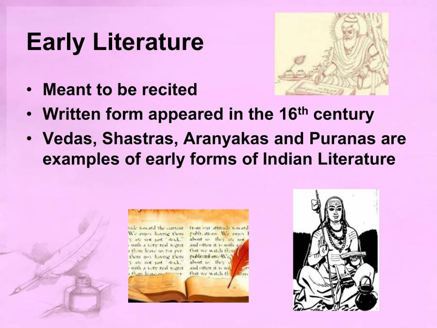 Indian Heritage - Indian Literature - PowerPoint Slides - LearnPick India