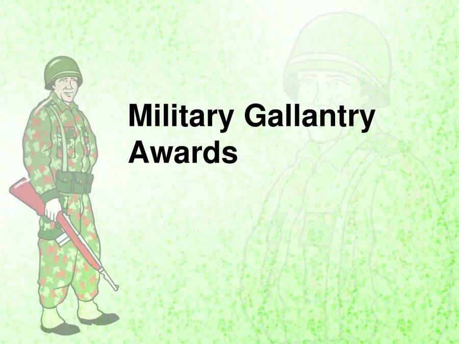 Indian Heritage - Military Gallantry Awards - PowerPoint Slides ...