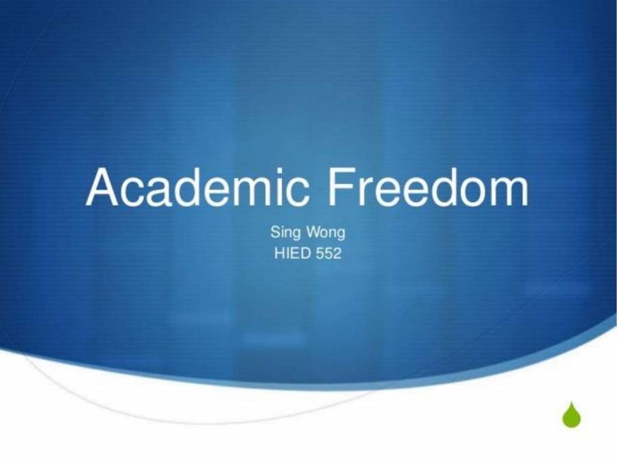 Academic Freedom - PowerPoint Slides - LearnPick India