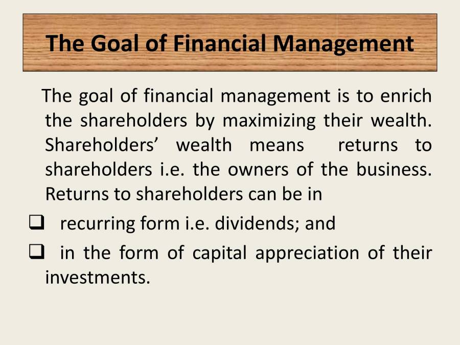 Financial Management - PowerPoint Slides - LearnPick India