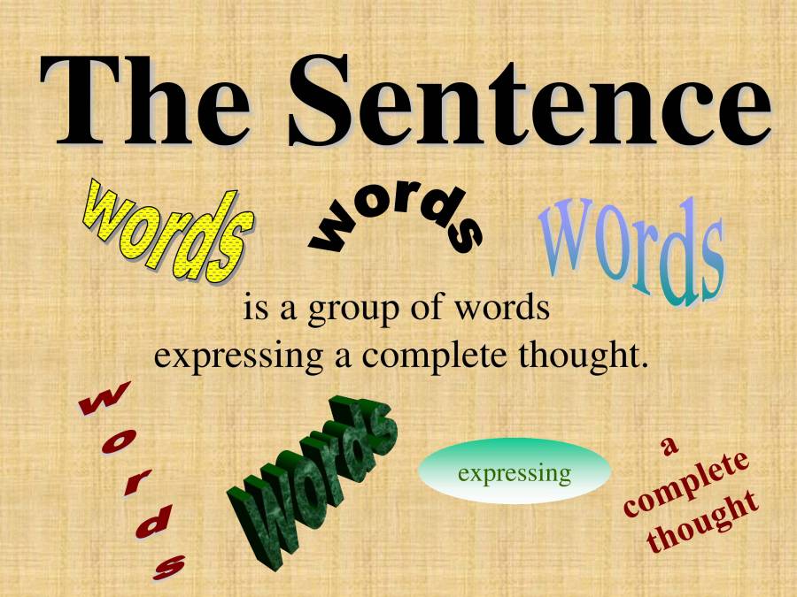 The Sentence - PowerPoint Slides - LearnPick India