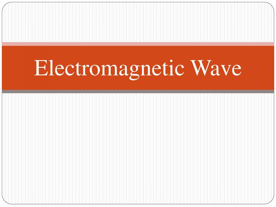 Electromagnetic Wave Theory - PowerPoint Slides - LearnPick India