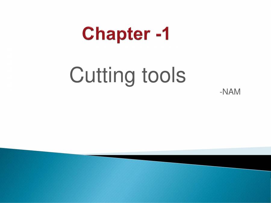 Notes Theory Of Machining - PowerPoint Slides - LearnPick India