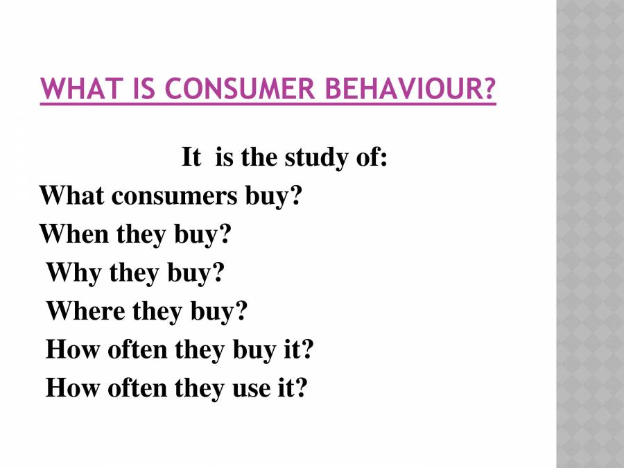 Consumer Behavior - PowerPoint Slides - LearnPick India