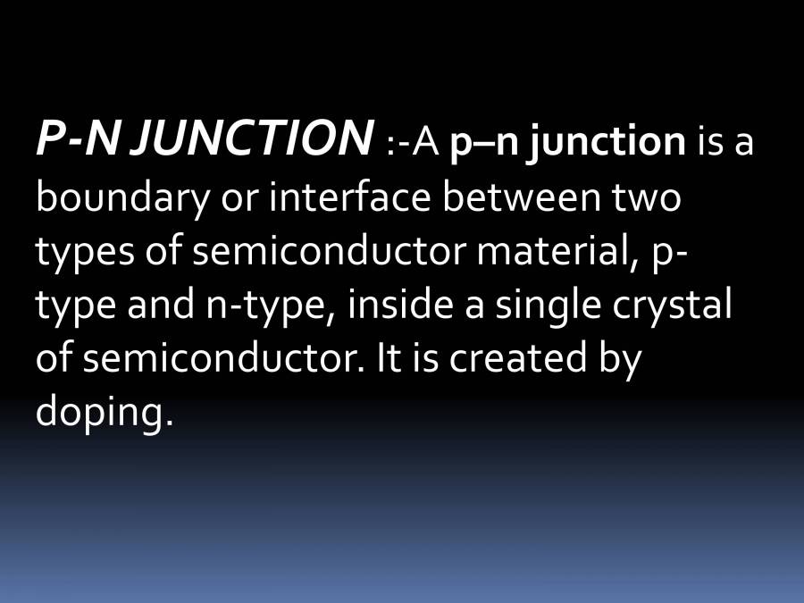 PN Junction Diode - PowerPoint Slides - LearnPick India