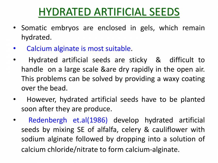Artificial Seeds - PowerPoint Slides - LearnPick India