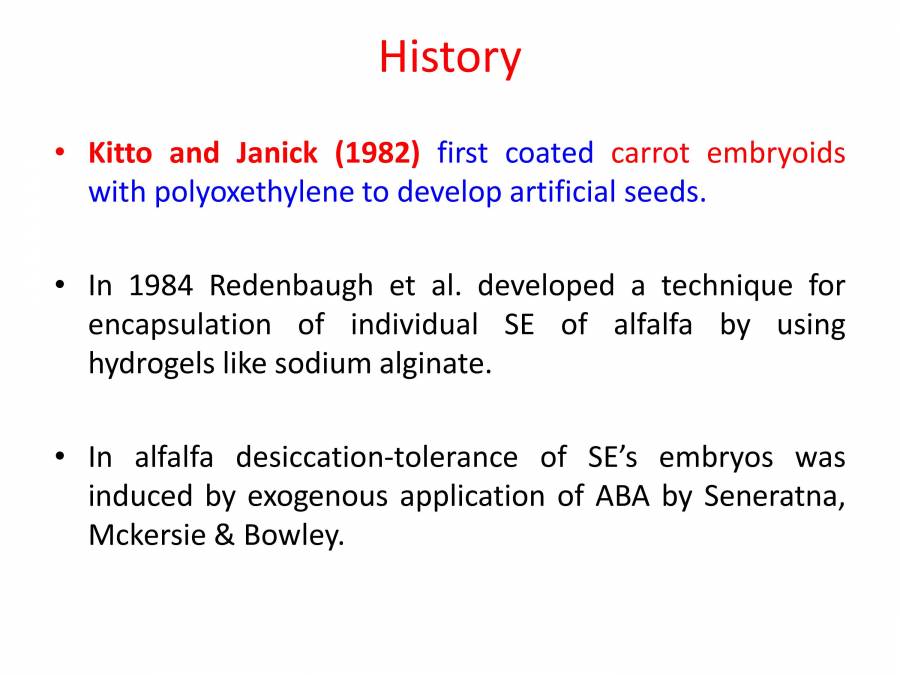 Artificial Seeds - PowerPoint Slides - LearnPick India