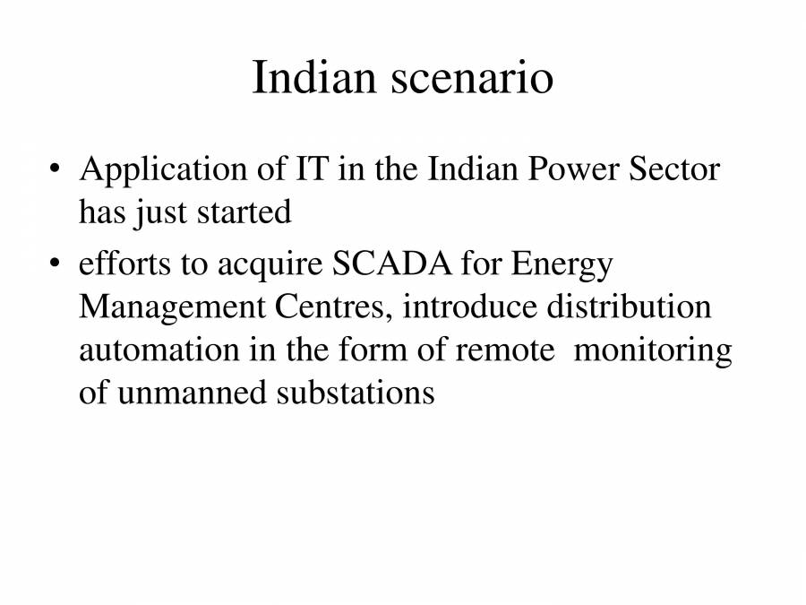 Role Of Information Technology In Power System - PowerPoint Slides ...