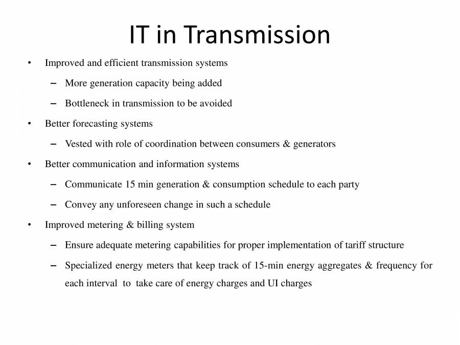 Role Of Information Technology In Power System - PowerPoint Slides ...