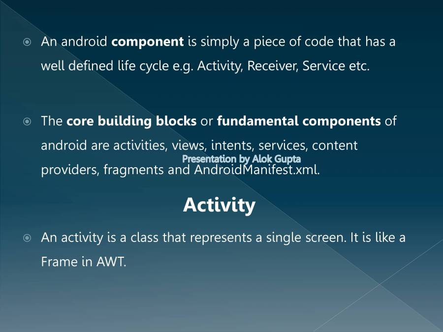 Android Introduction - PowerPoint Slides - LearnPick India