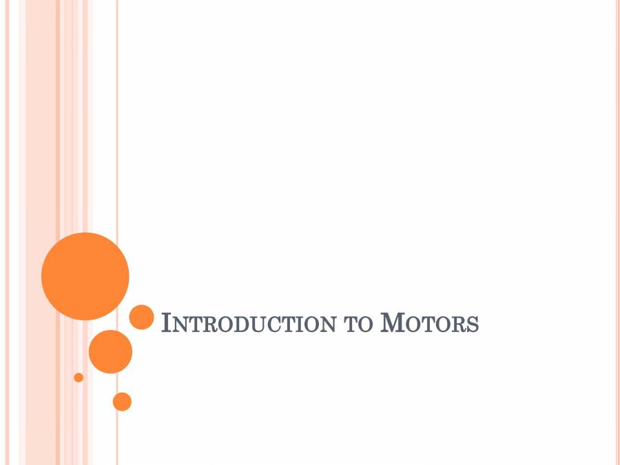 Introduction To Motors - PowerPoint Slides - LearnPick India