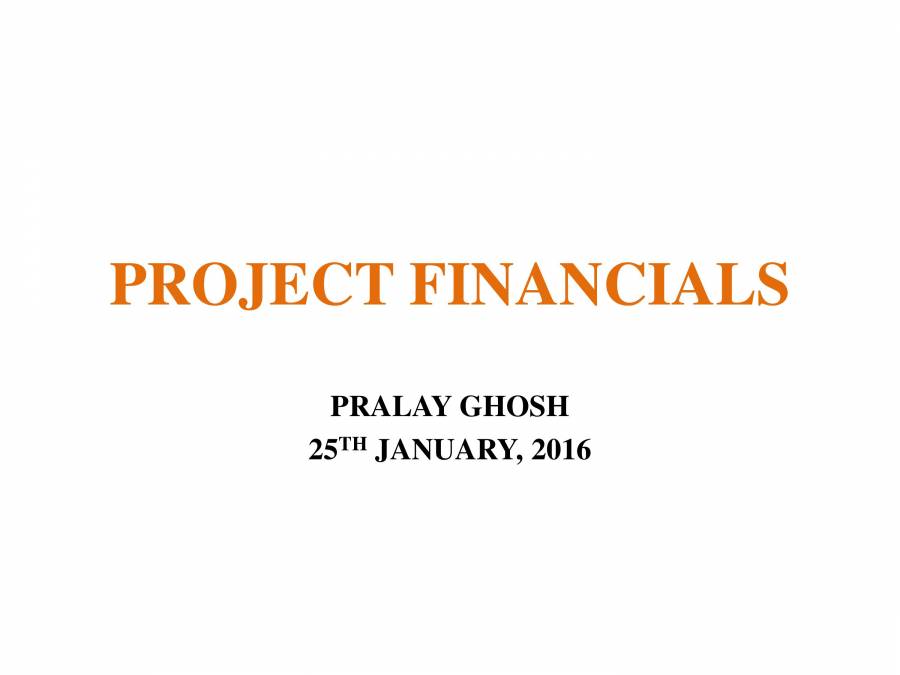 Project Financials - PowerPoint Slides - LearnPick India