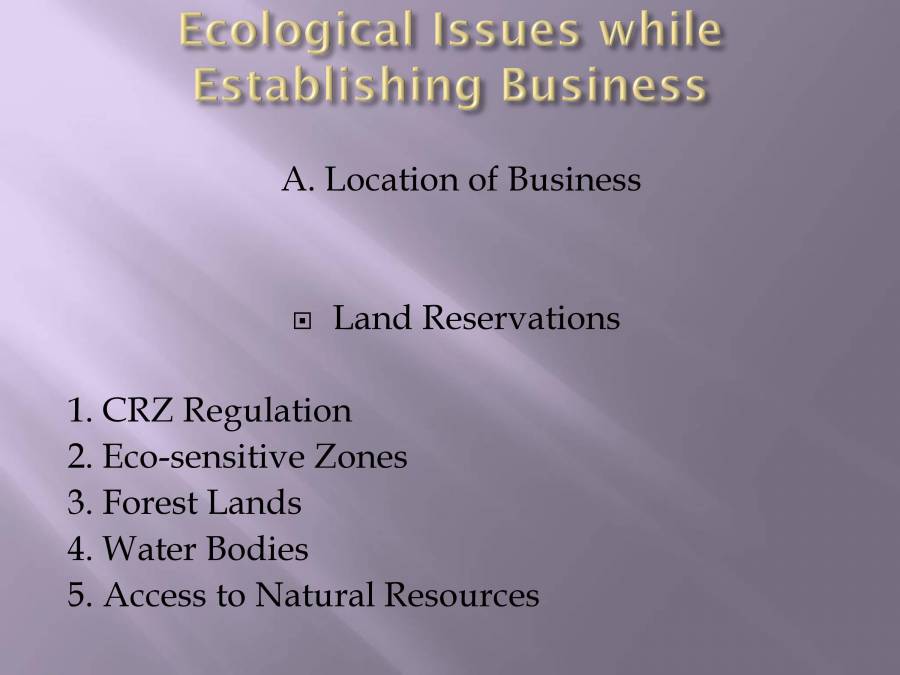 Ecological Issue In Business - PowerPoint Slides - LearnPick India