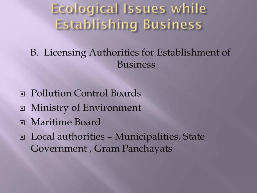 Ecological Issue In Business - PowerPoint Slides - LearnPick India