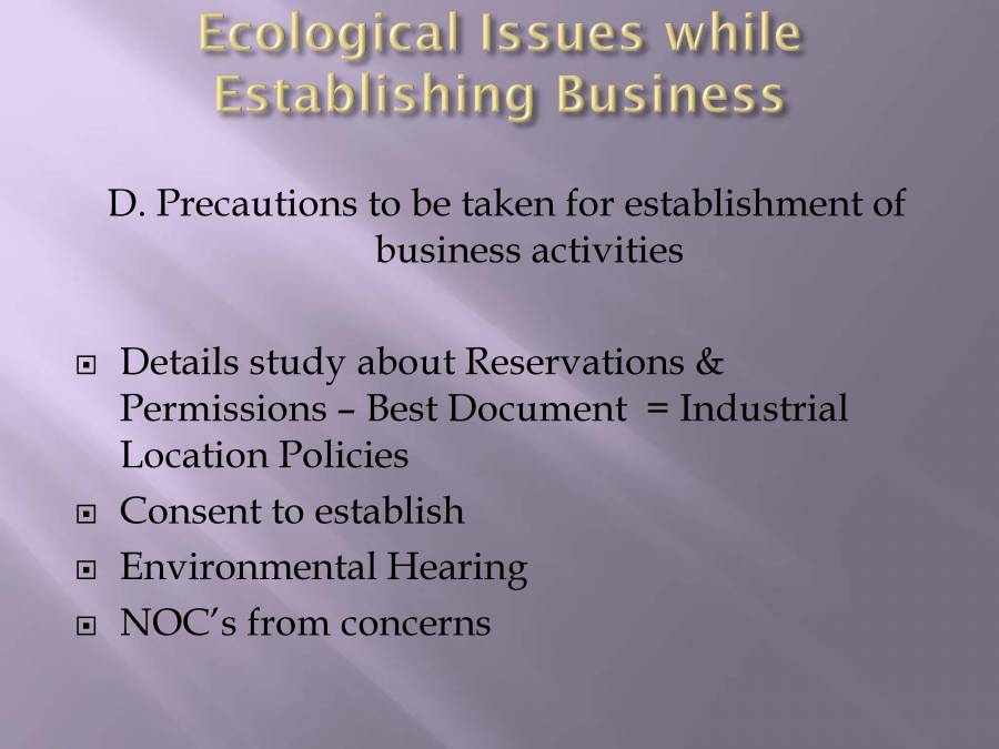 Ecological Issue In Business - PowerPoint Slides - LearnPick India