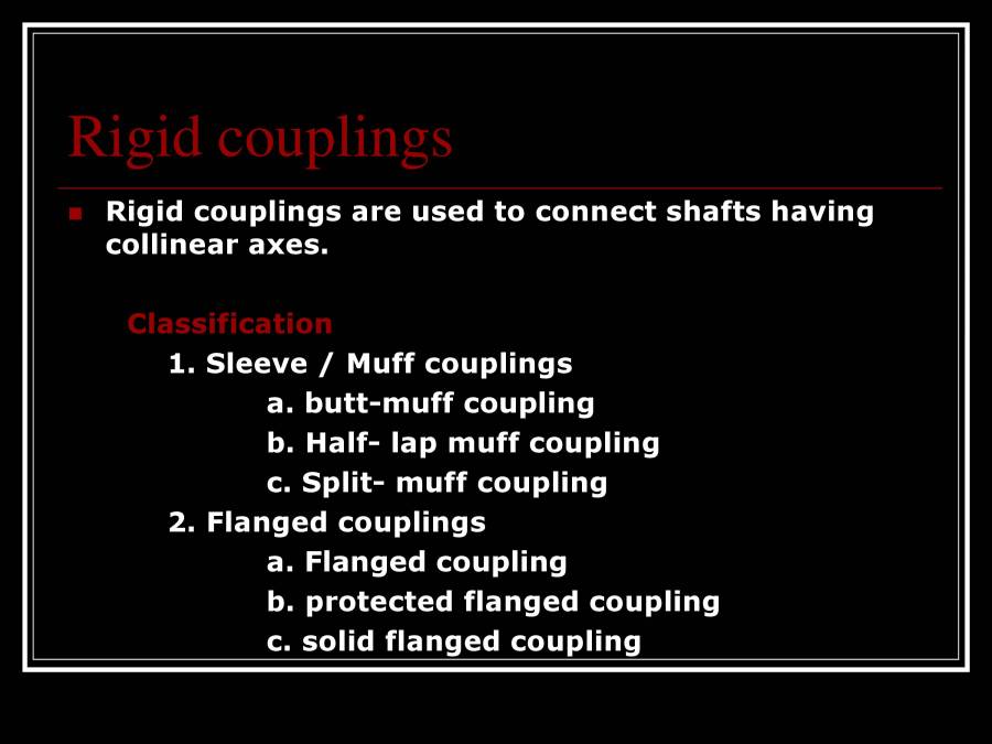 Design - Shaft Couplings - PowerPoint Slides - LearnPick India