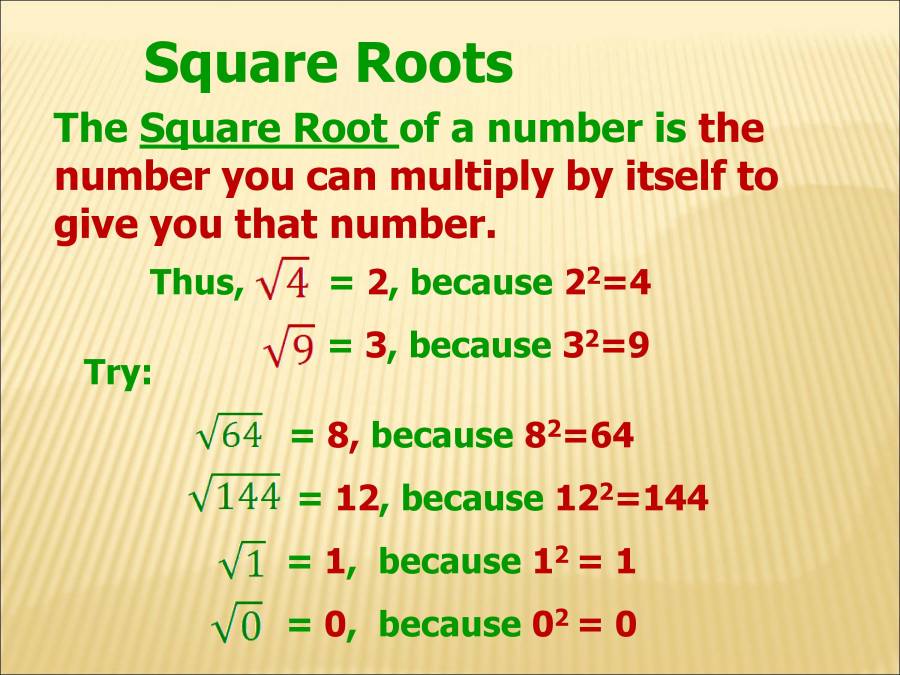 Squares And Square Roots - PowerPoint Slides - LearnPick India