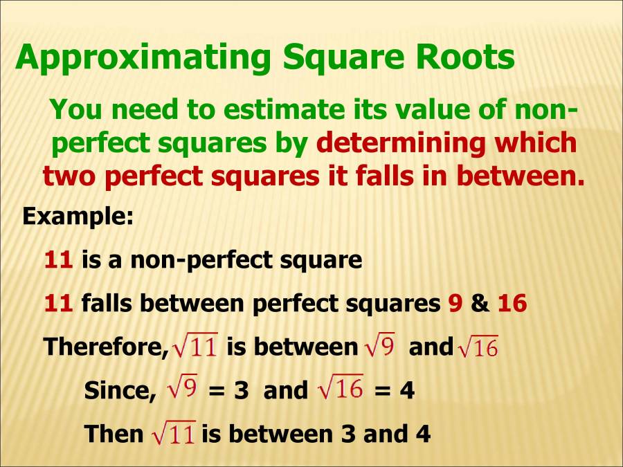 Squares And Square Roots - PowerPoint Slides - LearnPick India