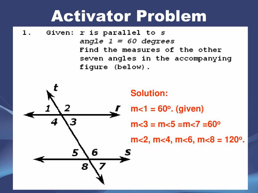 Parallel Lines And Traversals - PowerPoint Slides - LearnPick India