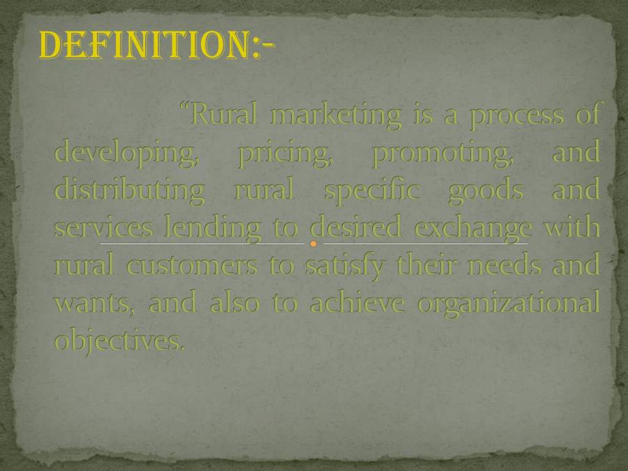 Rural Marketing In India - PowerPoint Slides - LearnPick India