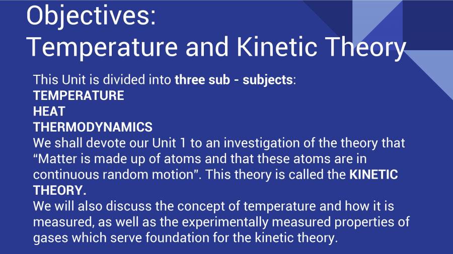 Thermal Physics - PowerPoint Slides - LearnPick India