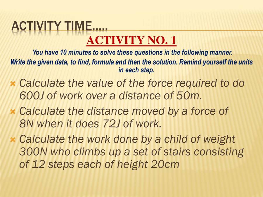 Forces - Work And Energy - PowerPoint Slides - LearnPick India