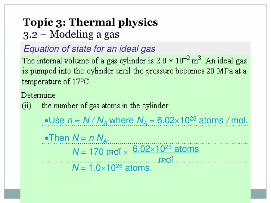 Thermal Physics - Modelling A Gas - PowerPoint Slides - LearnPick India